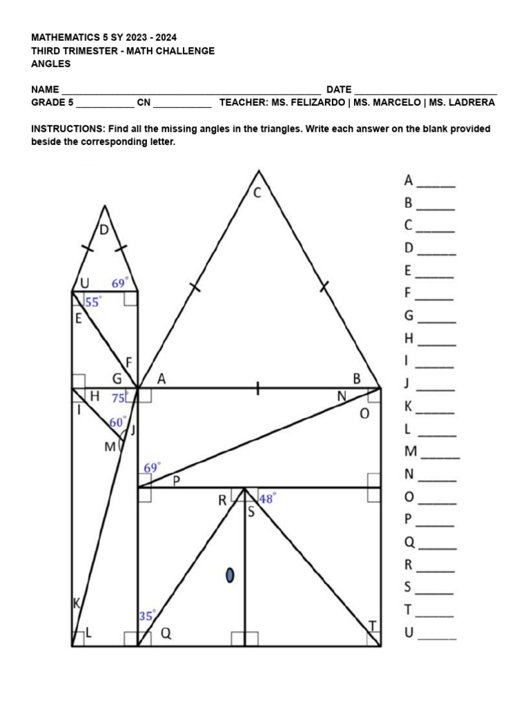 Math 5 Worksheet Math Challenge | PDF