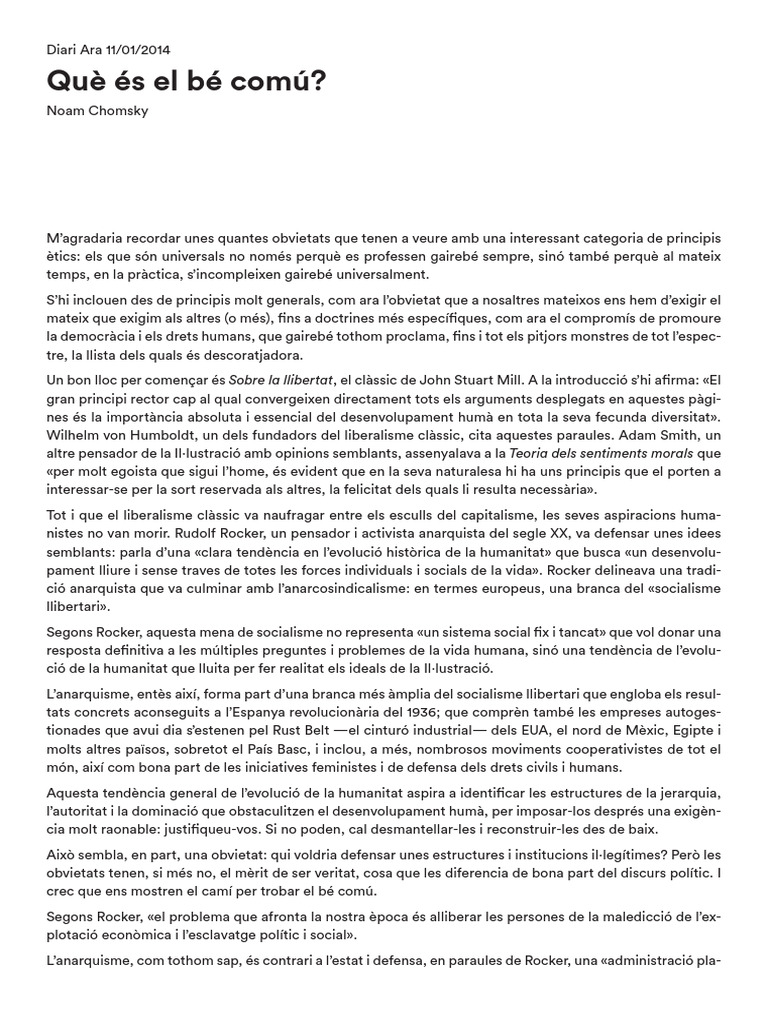 Bé Comú Chomsky | PDF