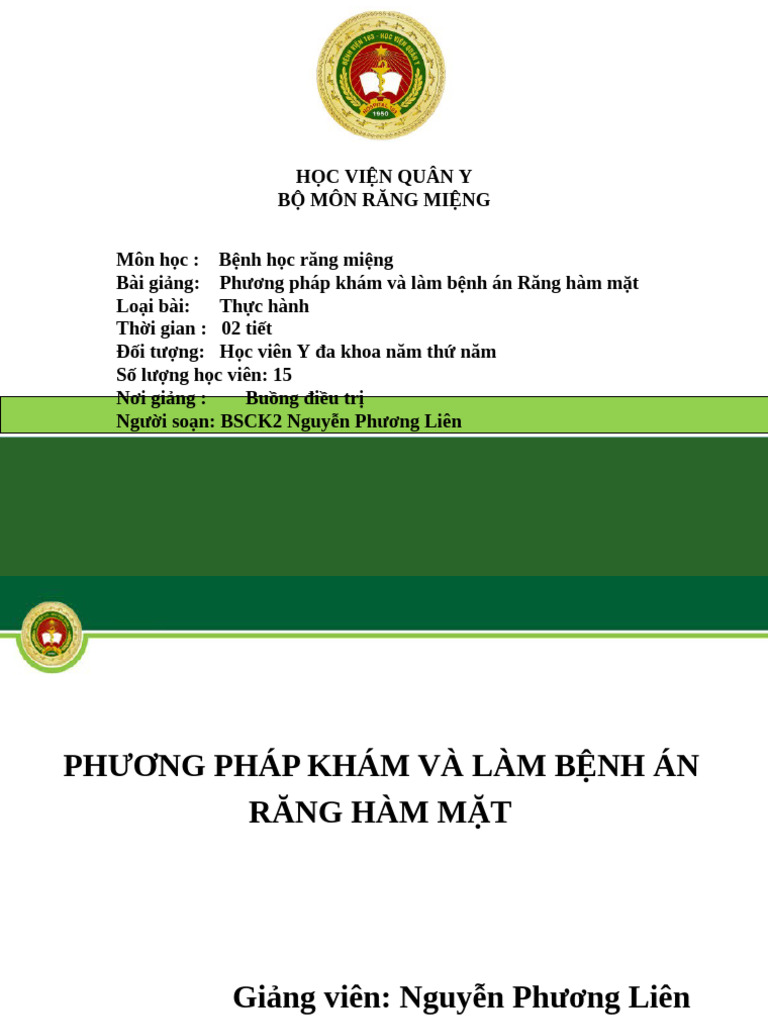 Bài 1 - PP KHÁM RHM | PDF