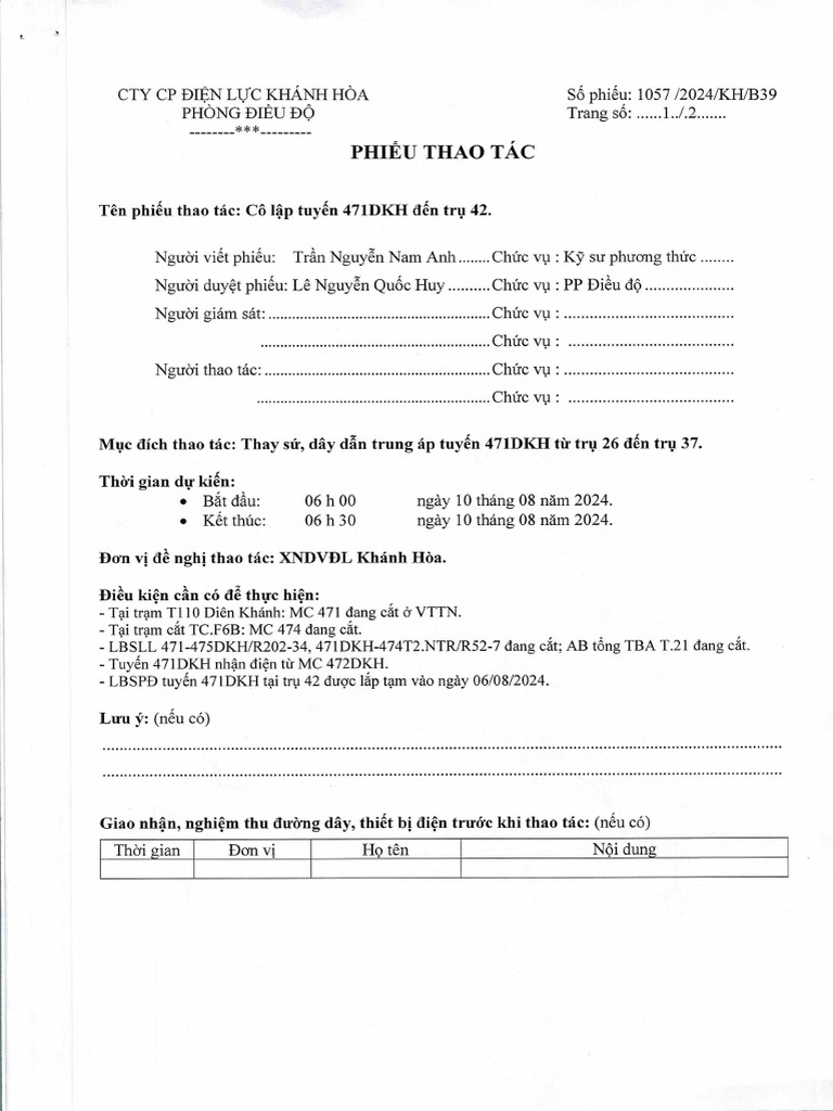 PTT 471DKH Ngày 10-8-2024 - 0001 | PDF