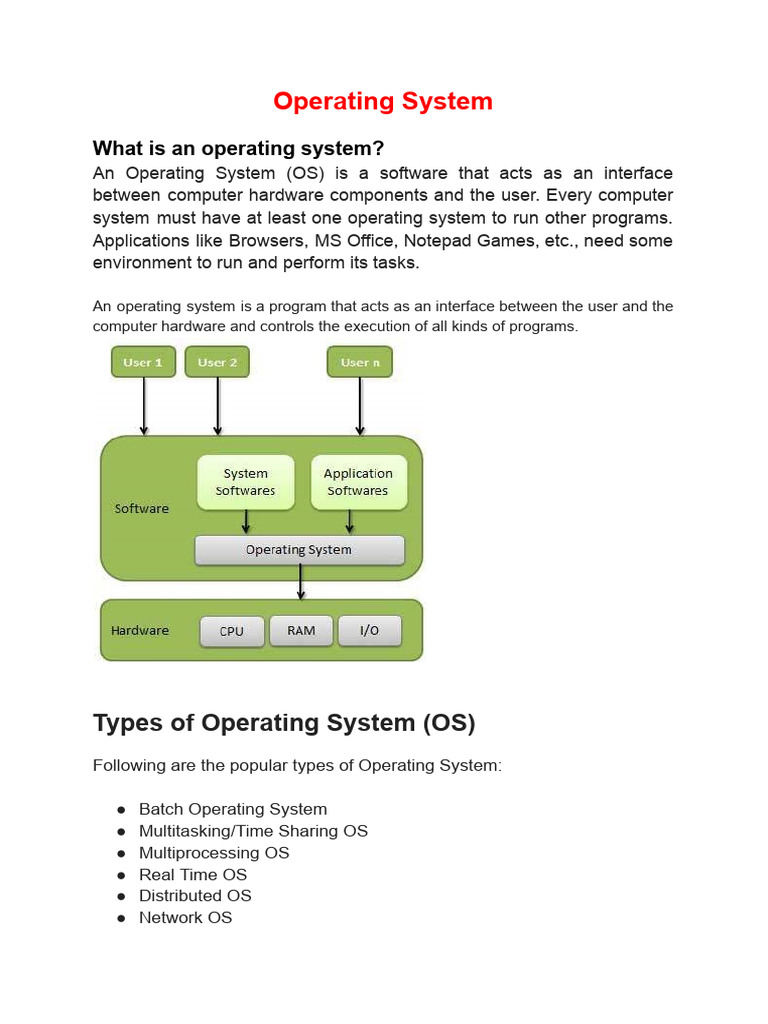 Operating System | PDF