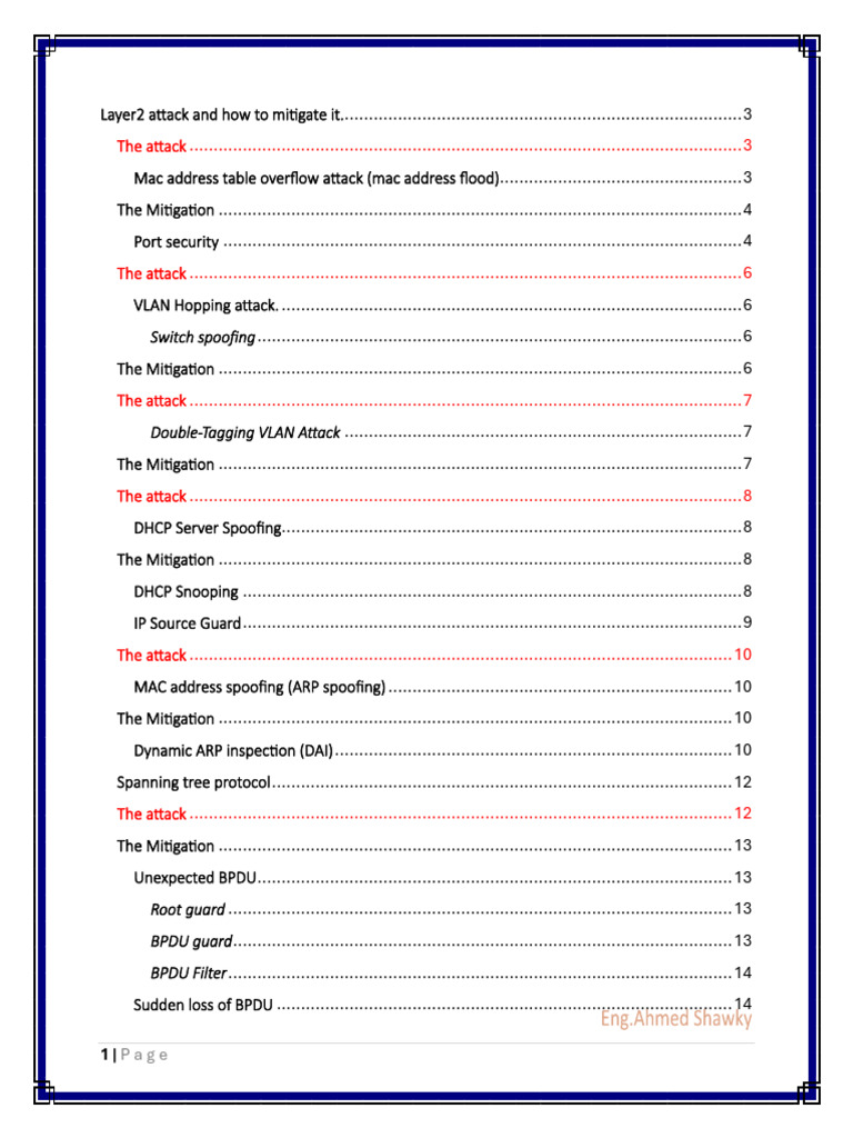 Switch-Layer2 attacks and mitigation | PDF