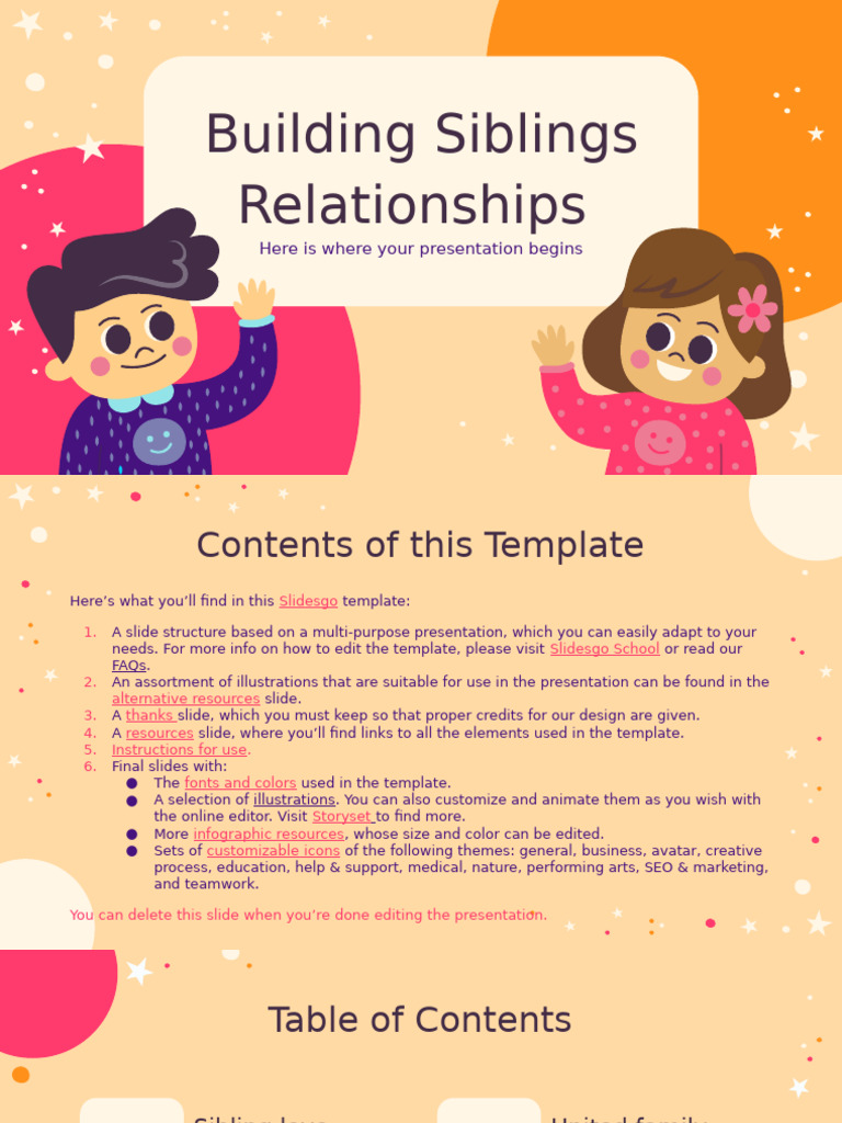Building Siblings Relationships by Slidesgo | PDF