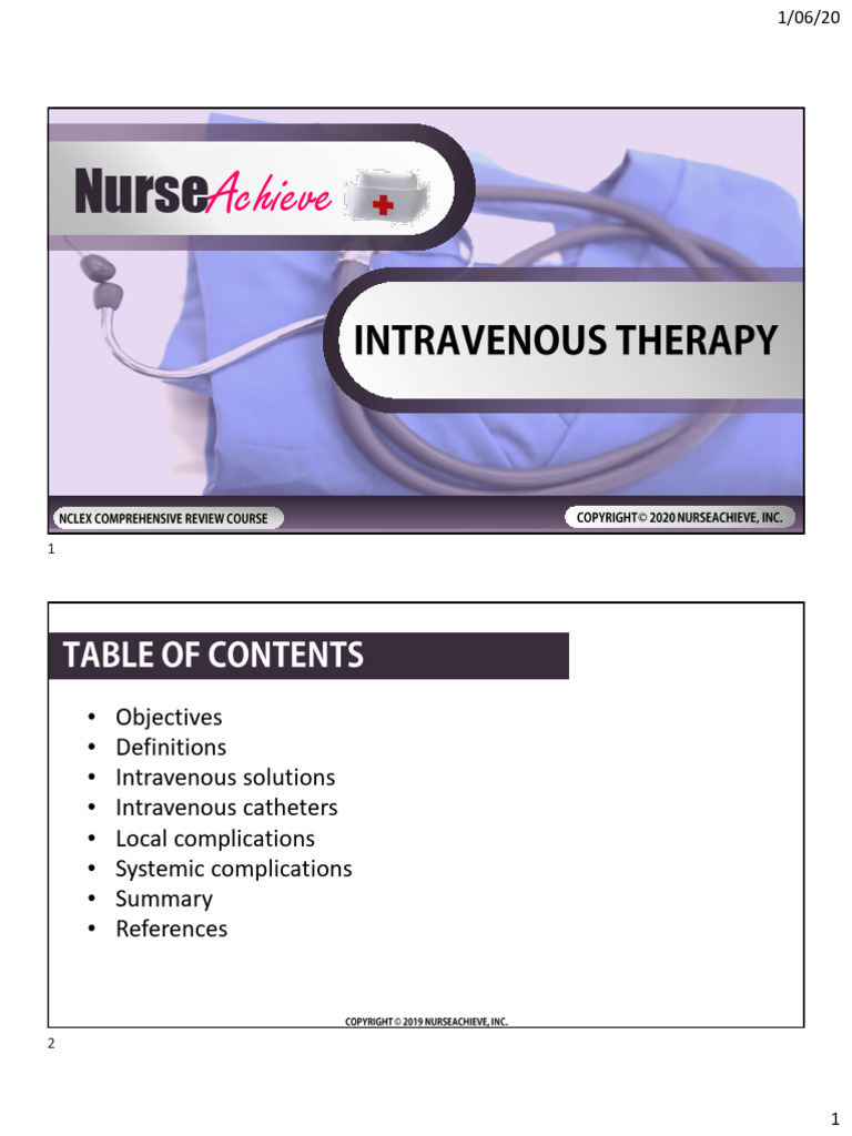 Intravenous (IV) Therapy | PDF