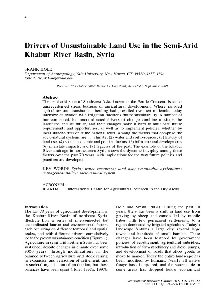 Drivers of Unsustainable Land Use | PDF
