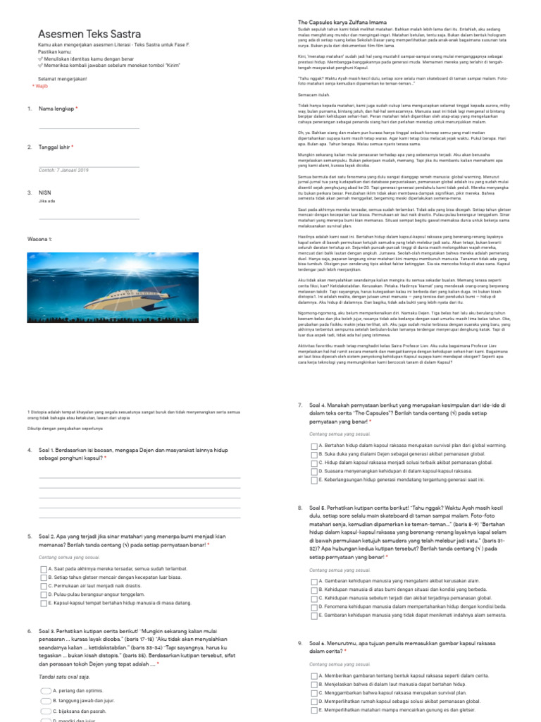 Literasi - Teks Sastra | PDF