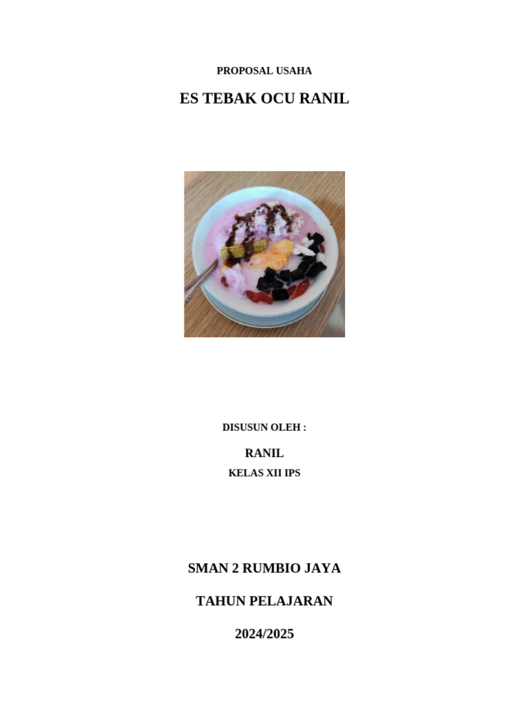 Proposal Usah Es Tebak | PDF
