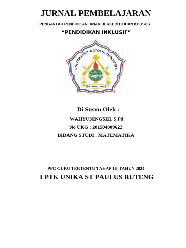 Jurnal Pembelajaran Inklusif | PDF