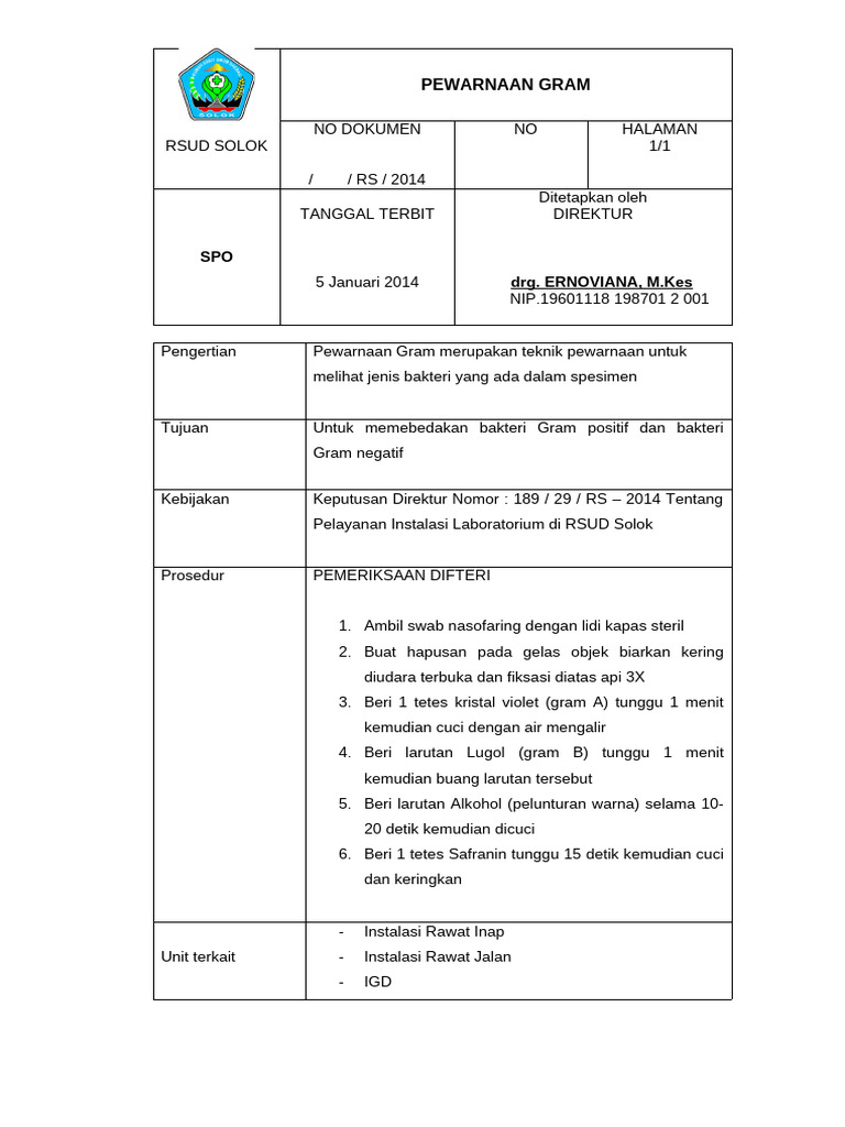 Spo Pewarnaan Gram | PDF