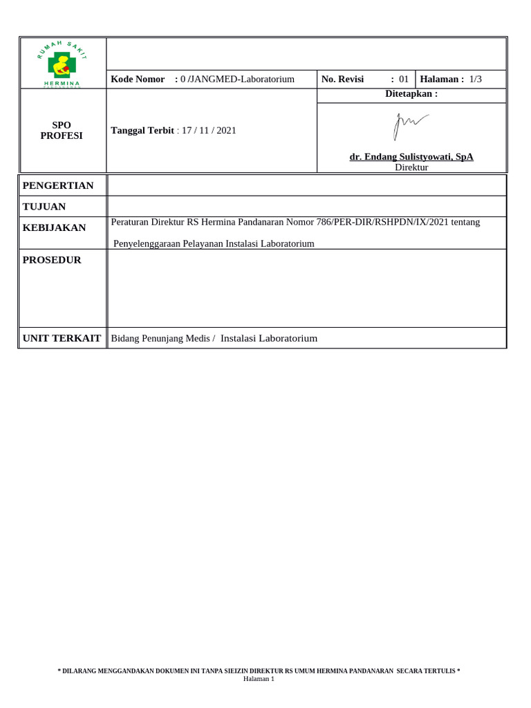 Form Kosong Spo | PDF