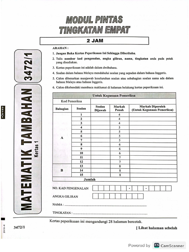 Modul Pintas MT T4 K1 Akhir Tahun 2022 | PDF