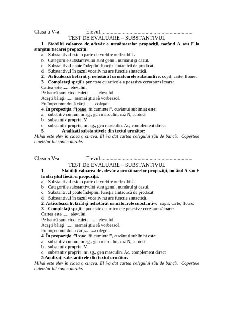 Mihai Este Elev În Clasa A Cincea. El I-A Dat Cartea Colegului Sãu de ...