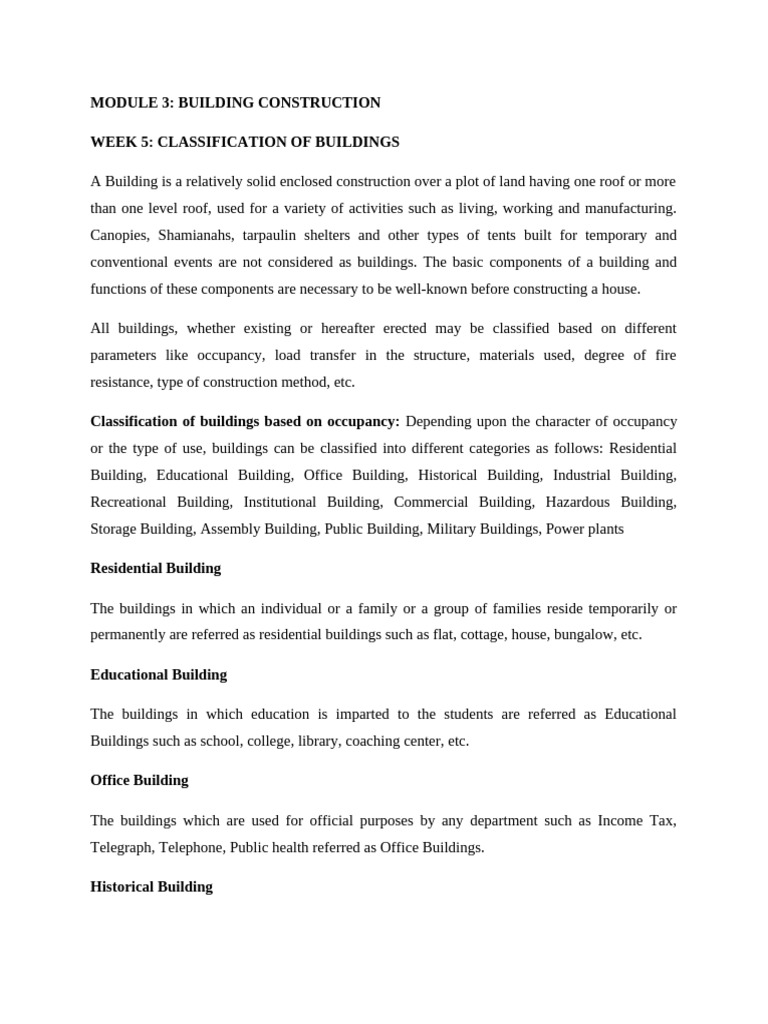 Introduction To Civil Engineering Module 3 | PDF | Framing (Construction) | Wall