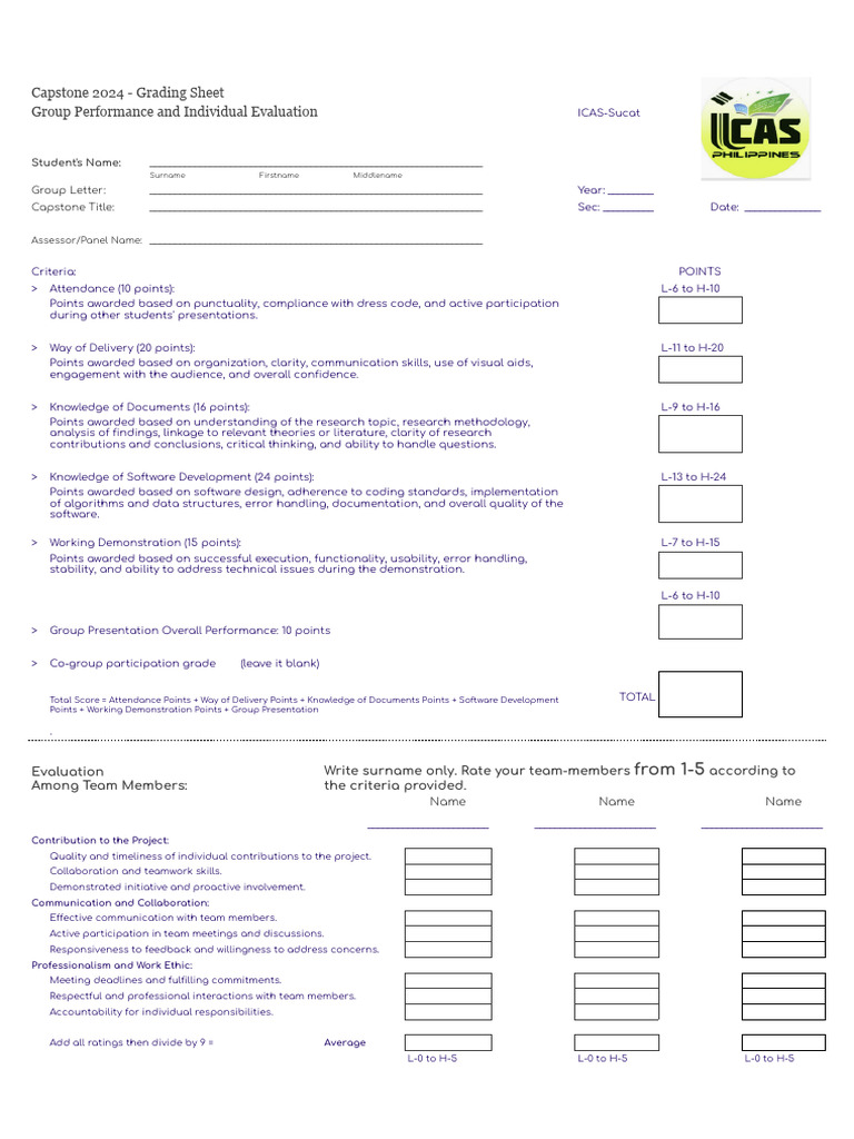 Grading Criteria Defense 2023 Sheet1 | PDF