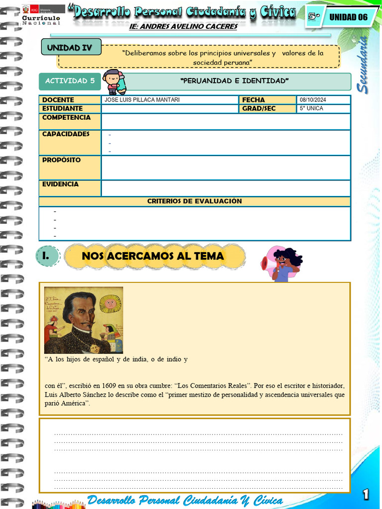 5° DPCC - Actv.05-Uni.4 2024 | PDF