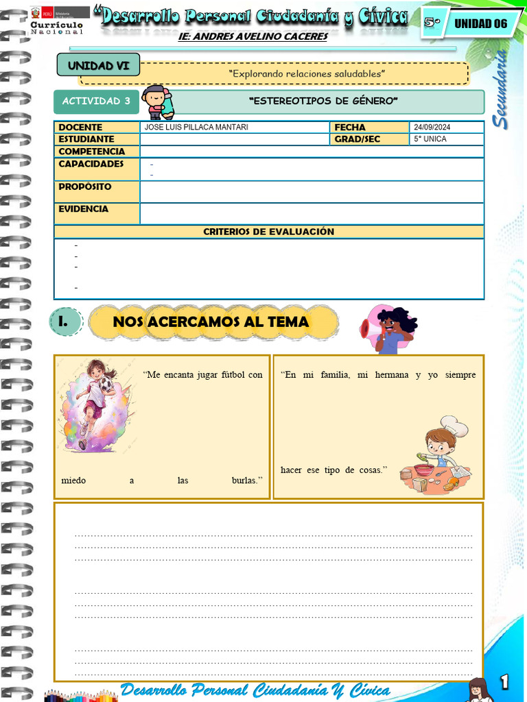 5° DPCC - Actv.03-Uni.6 2024 | PDF
