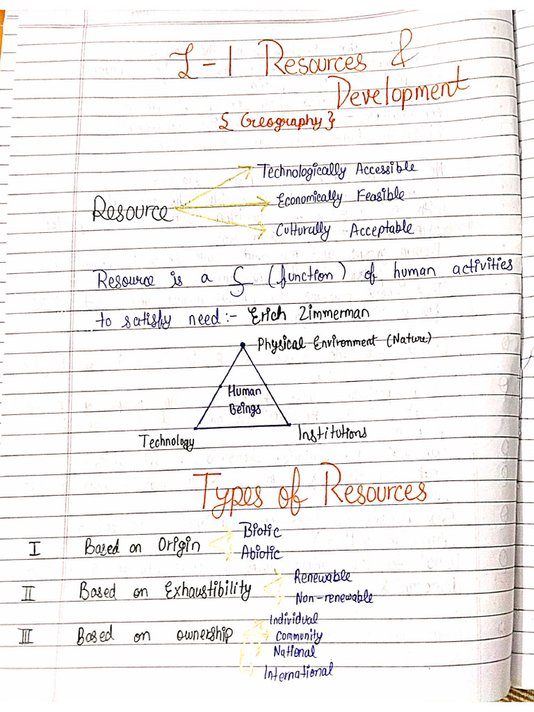 Class 10 Geo CH 1 Notes | PDF