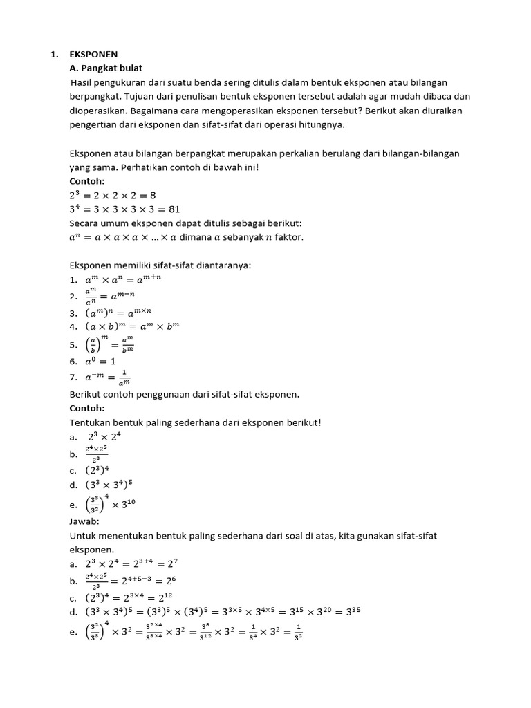 Eksponen | PDF