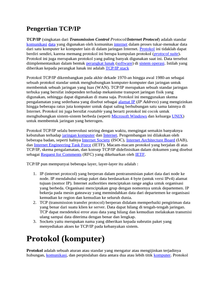Pengertian TCP | PDF