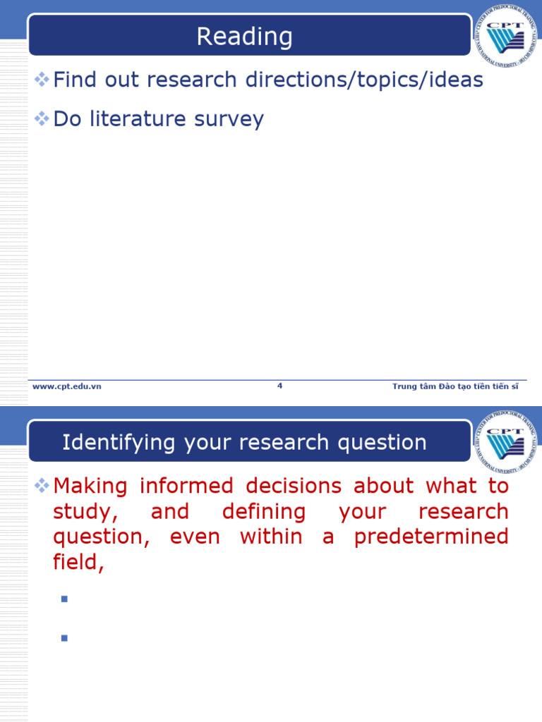 Reading: Find Out Research Directions/topics/ideas Do Literature Survey ...