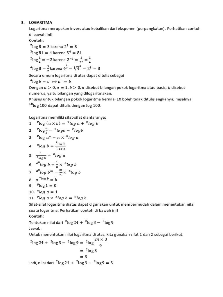 Logaritma | PDF