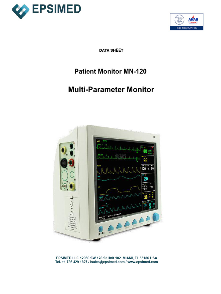 Patient Monitor MN 120 Data Sheet | PDF
