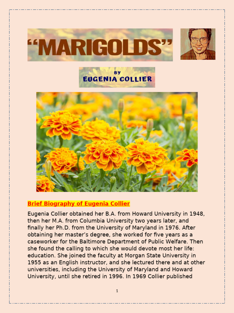 Marigolds Summary | PDF