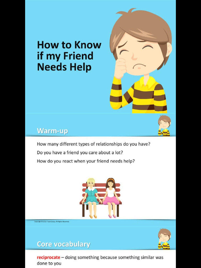How To Know If My Friend Needs Help | PDF