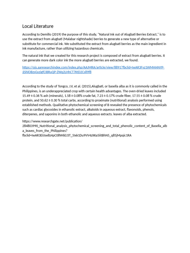 Local Literature | PDF