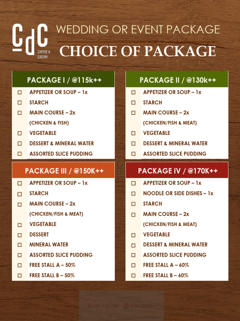 Paket Wedding Atau Event Buffet CDC-1 | PDF