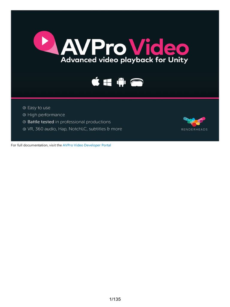 AVPro Video - User Manual | PDF