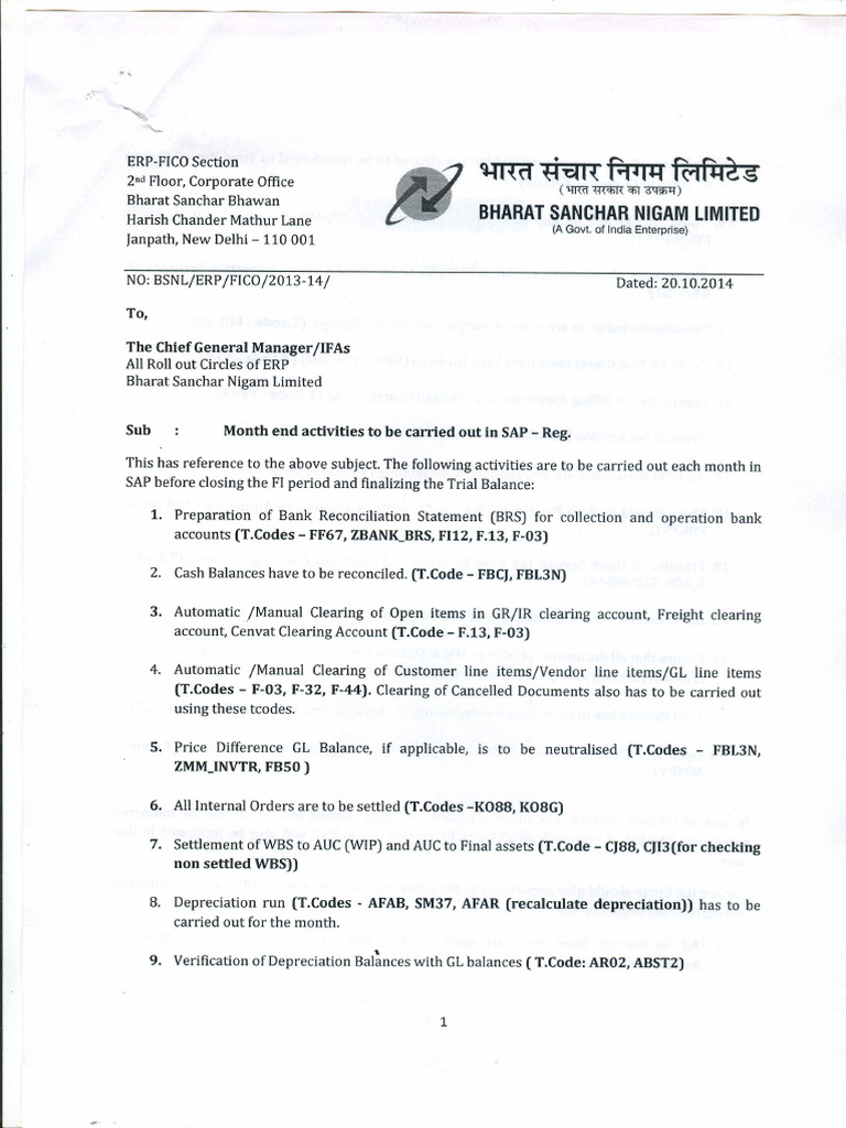 Month End Activities | PDF