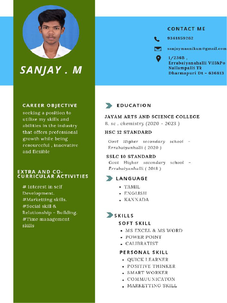 SANJAY Resume PDF | PDF