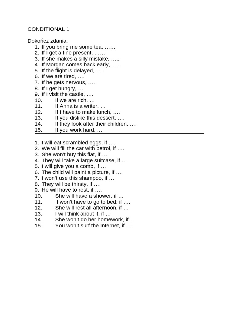 Conditional 1 | PDF