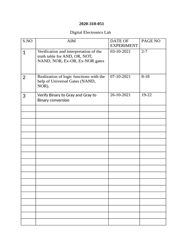 Experiment 3 | PDF