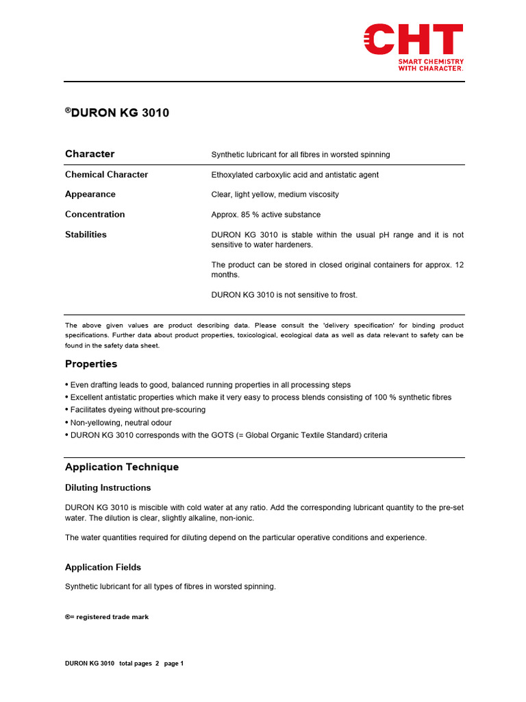 English-Duron KG 3010 | PDF