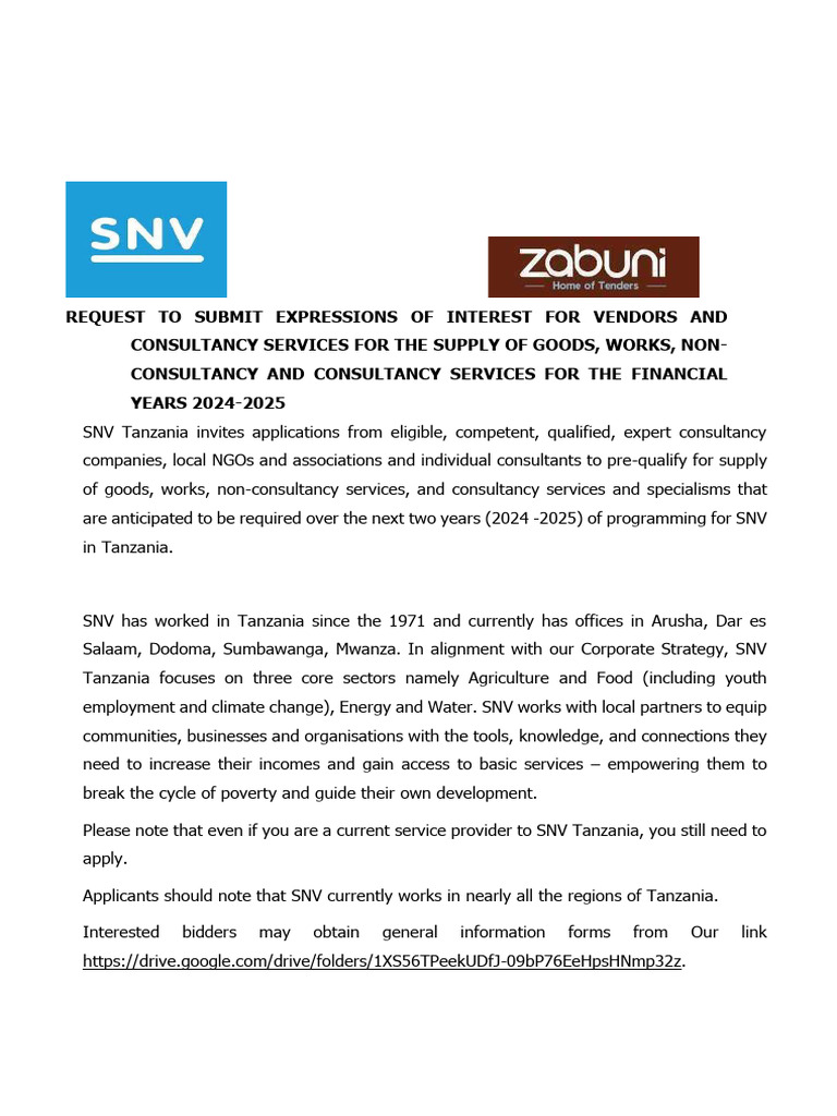 SNV Pre-qualification | PDF