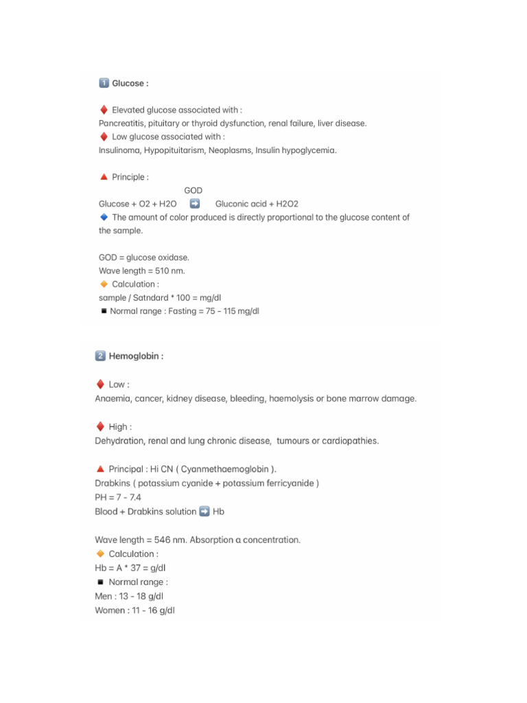 Biochemistry Practical Summary. | PDF