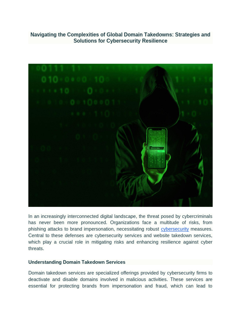 Navigating The Complexities of Global Domain Takedowns - Strategies and Solutions For ...
