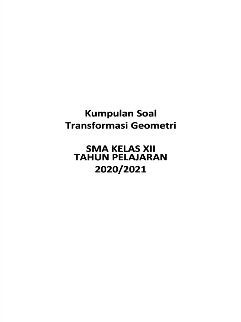 PDF Soal Transformasi 2 Compress | PDF