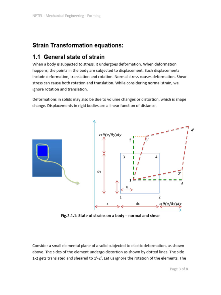 Strain Transformation Equations | PDF