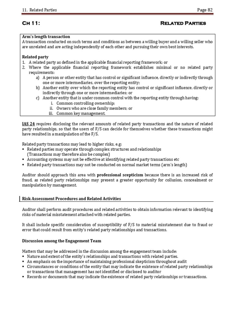 Chapter 11 Related Parties | PDF