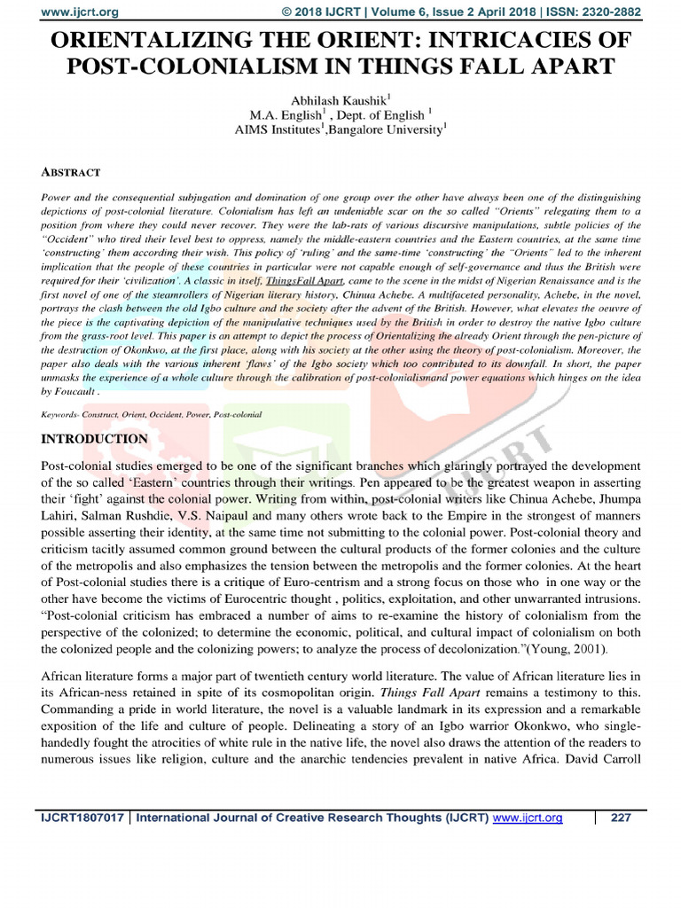 Things Fall Apart | PDF