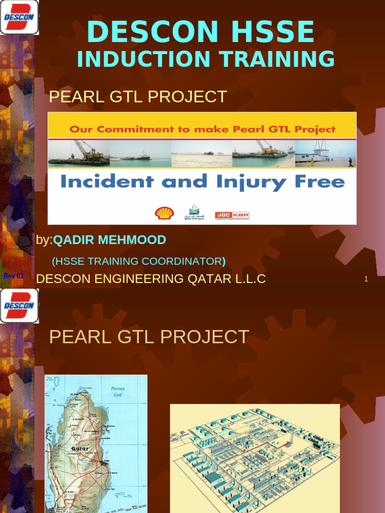 HSSE Induction Course (Descon) For GTL (Final) Rev 03 | PDF