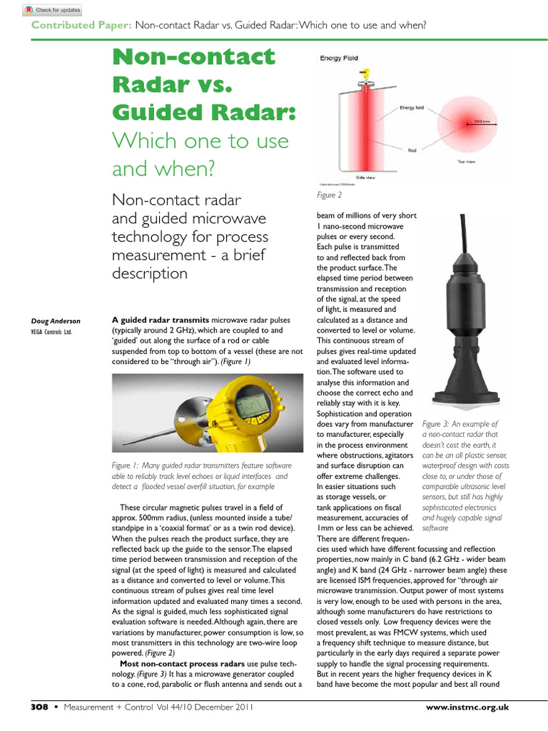 Anderson 2011 Non Contact Radar Vs Guided Radar Which One To Use and ...