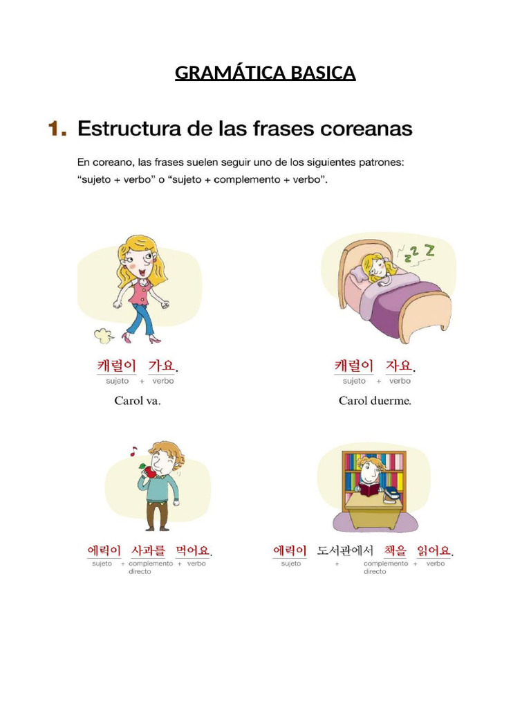 Gramática Basica Coreana | PDF