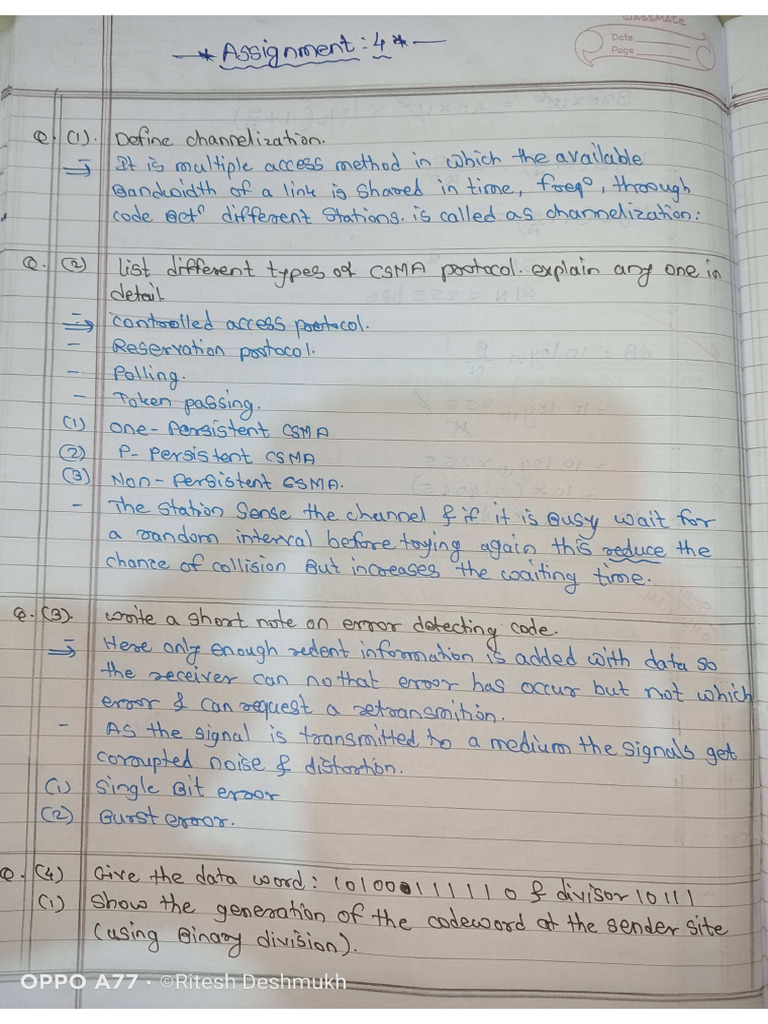 CN Assignment No 4 | PDF