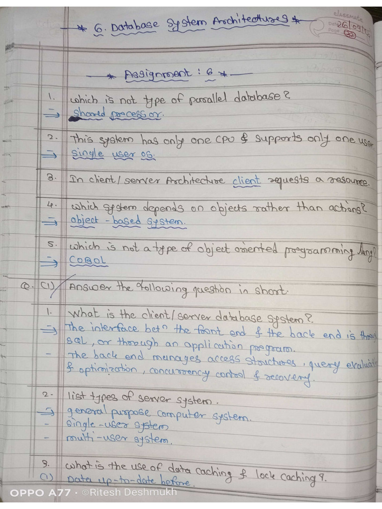 DBMS Assignment 6 | PDF