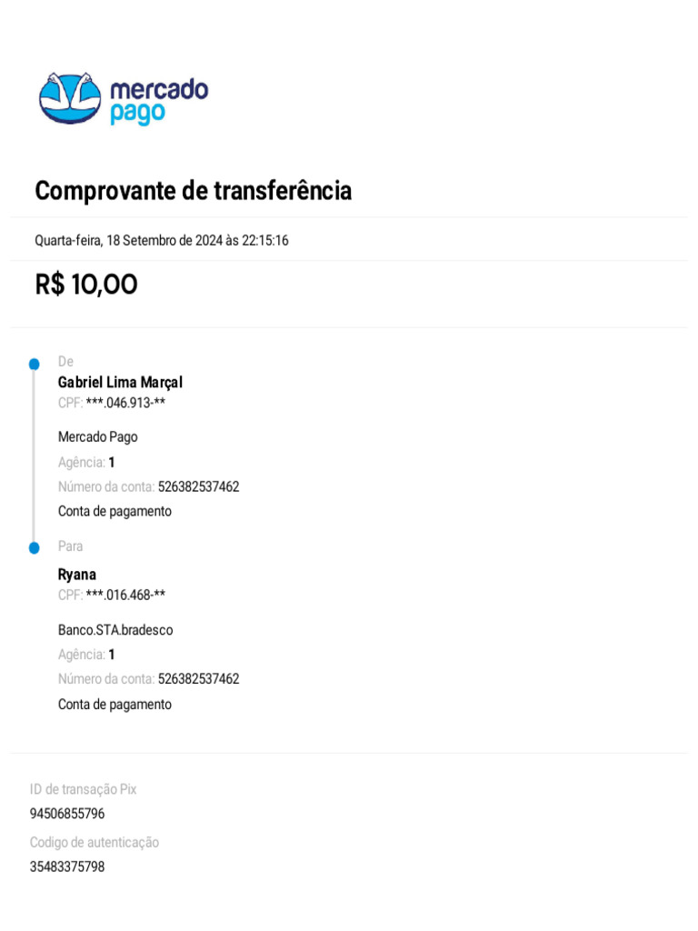 Mercadopago Comprovante | PDF