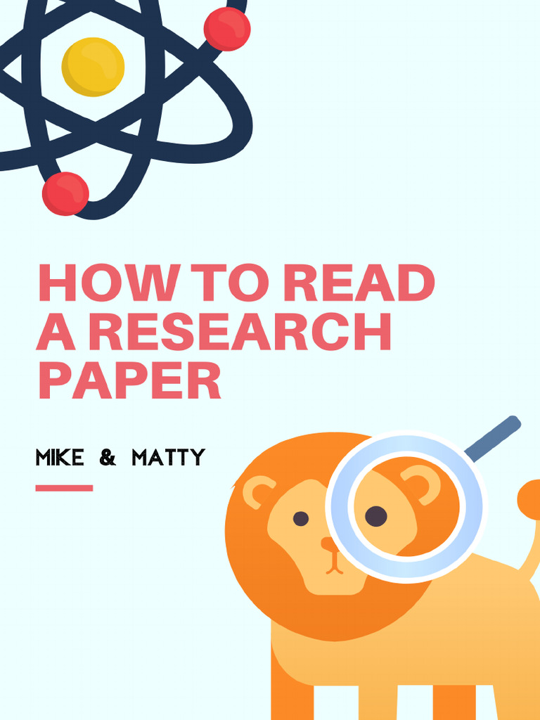 How To Read A Research Paper | PDF